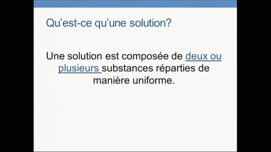 Chimie - Module 1: Mélanges, substances pures et solutions